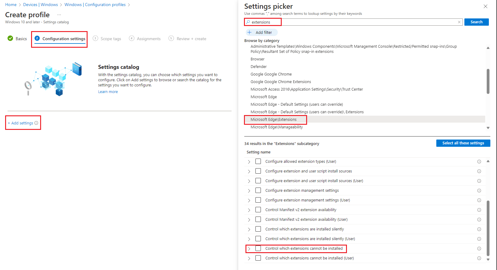 How to Use Intune to Block Edge Extensions